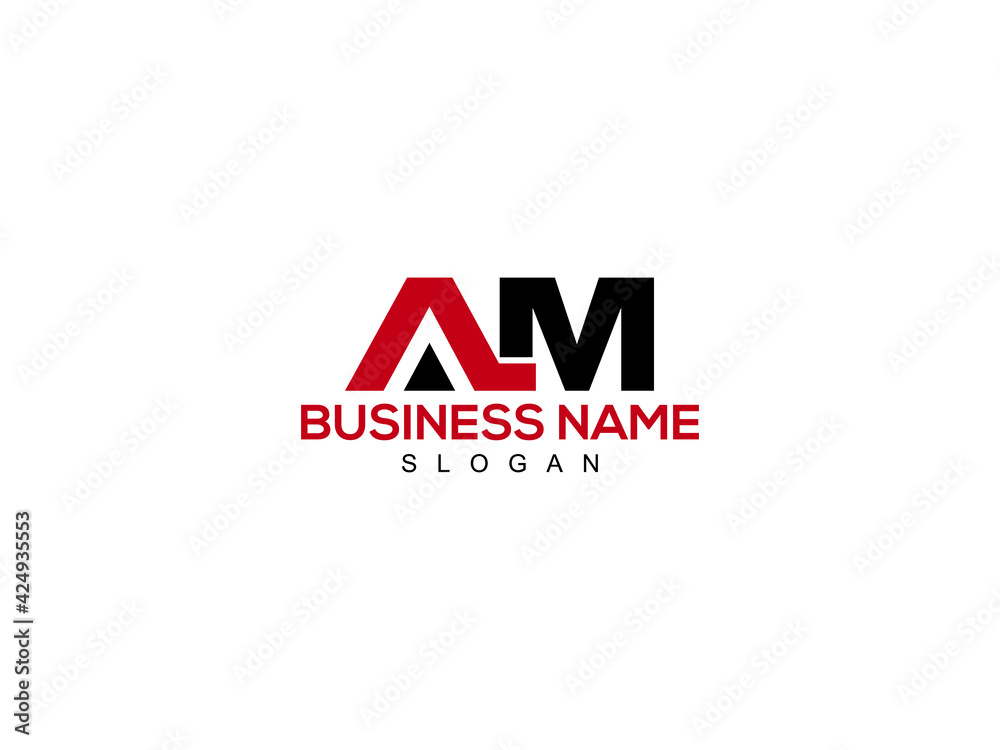 AM Logo design, am letter logo For New Business Stock Vector | Adobe Stock