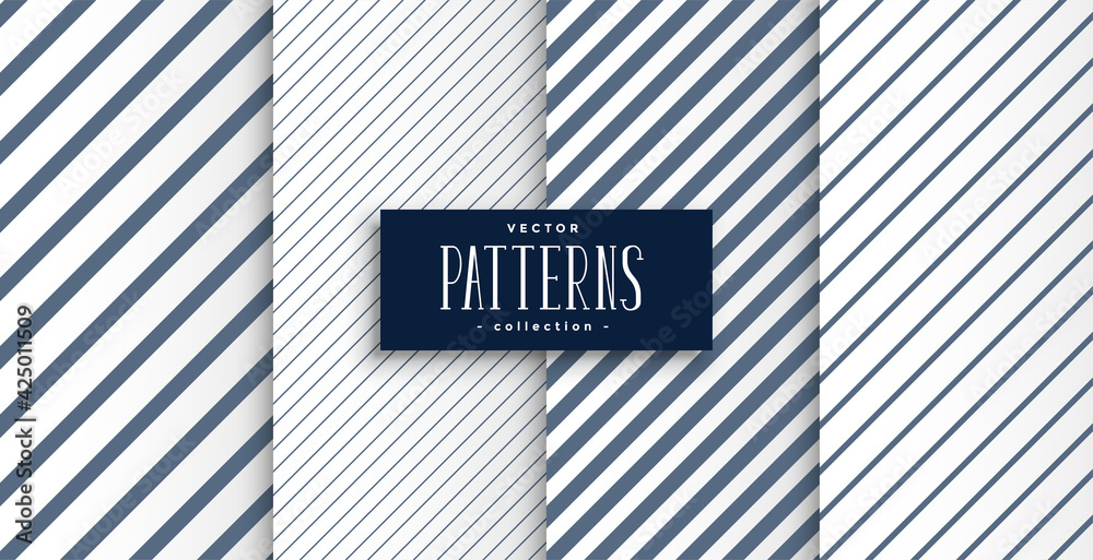 set of diagonal lines patterns design Stock Vector | Adobe Stock