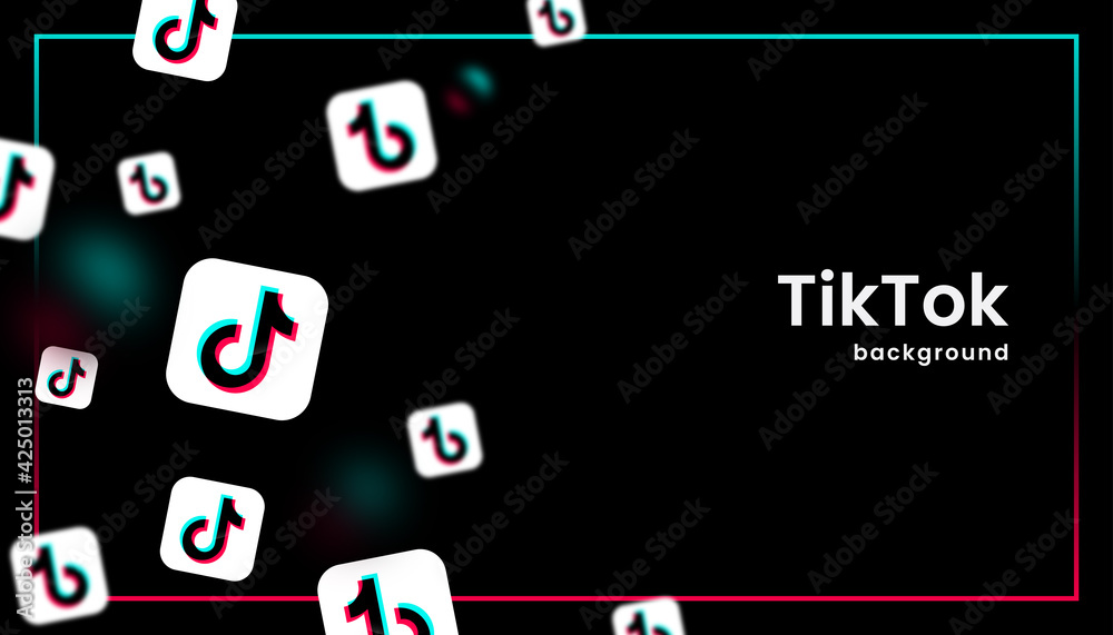 Tiktok background or banner Stock Vector | Adobe Stock
