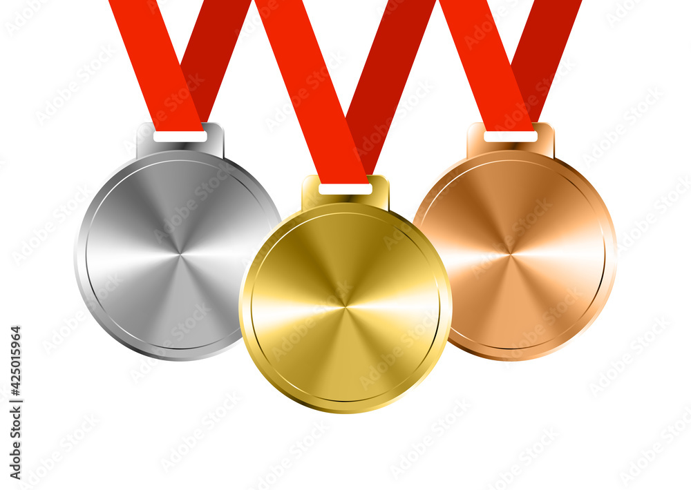 threemedals Stock Vector | Adobe Stock