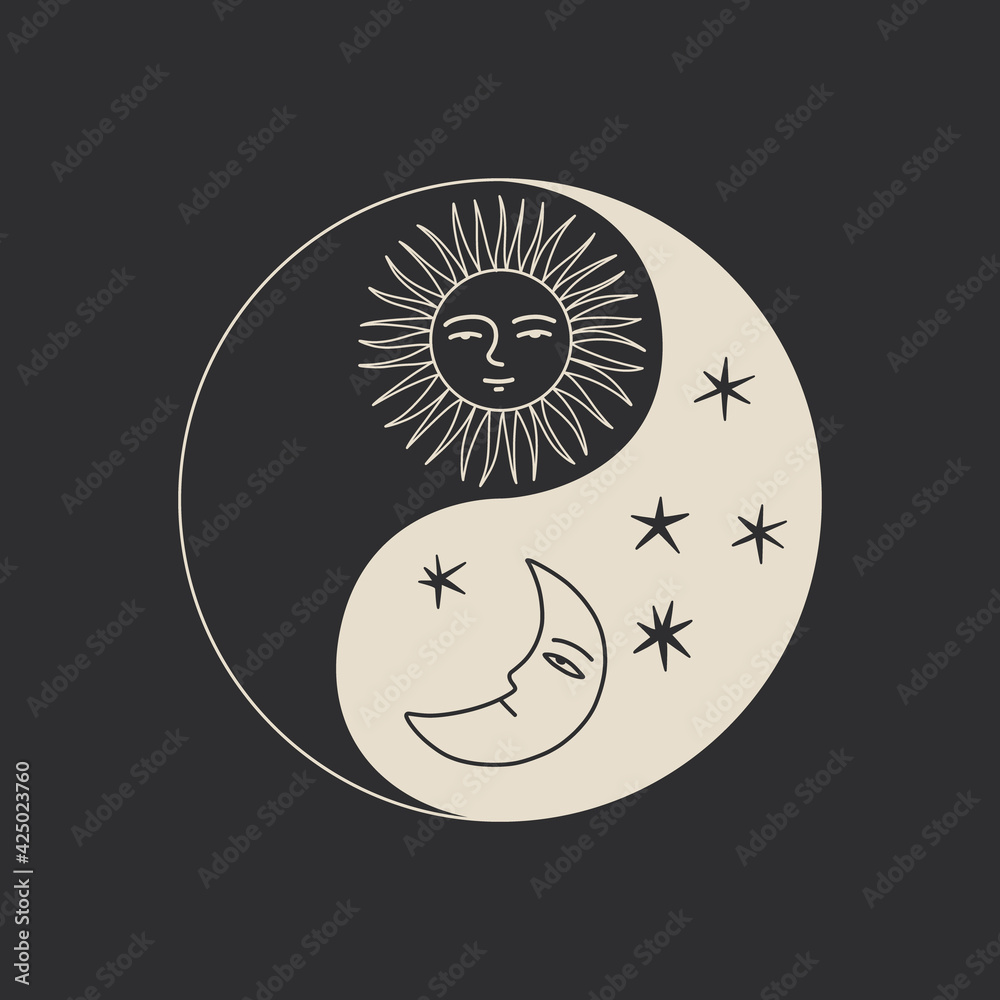 Vector illustration set of moon phases. Different stages of moonlight ...
