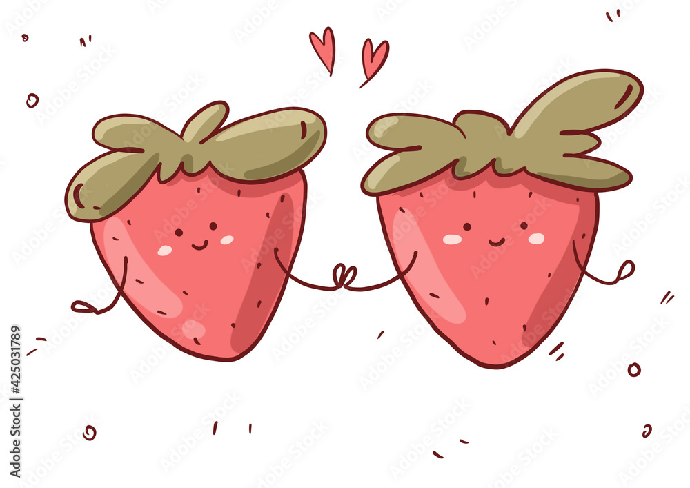 Strawberry Clip Art Cute Strawberry clip art Strawberry doodle ...