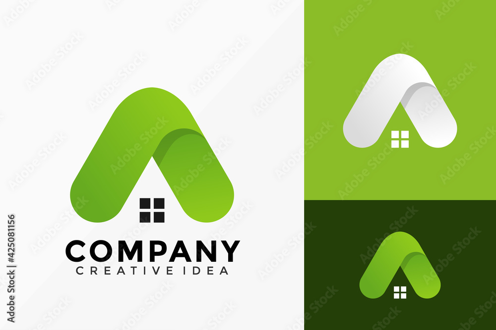 Letter A House Business Logo Vector Design. Abstract emblem, designs ...