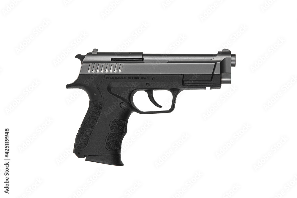 Modern semi-automatic pistol. A short-barreled weapon for self-defense ...