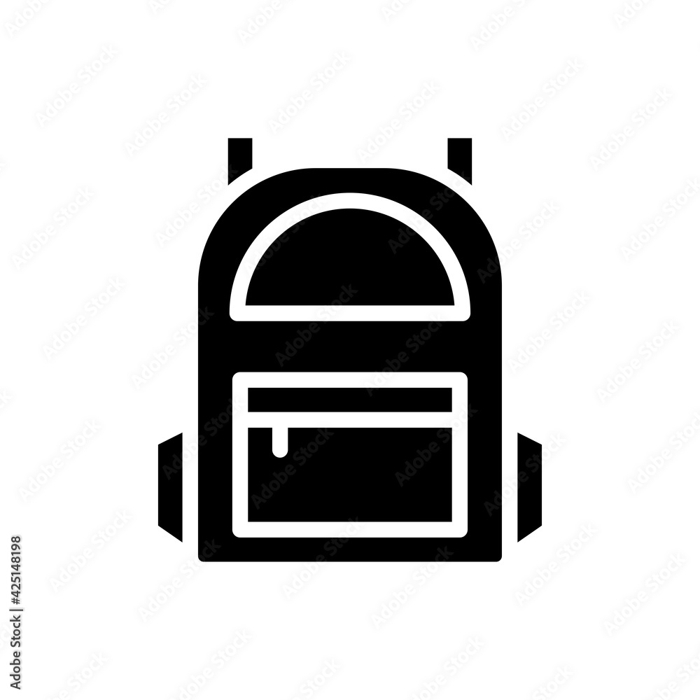 backpack icon solid line style vector for your web, mobile app logo UI ...