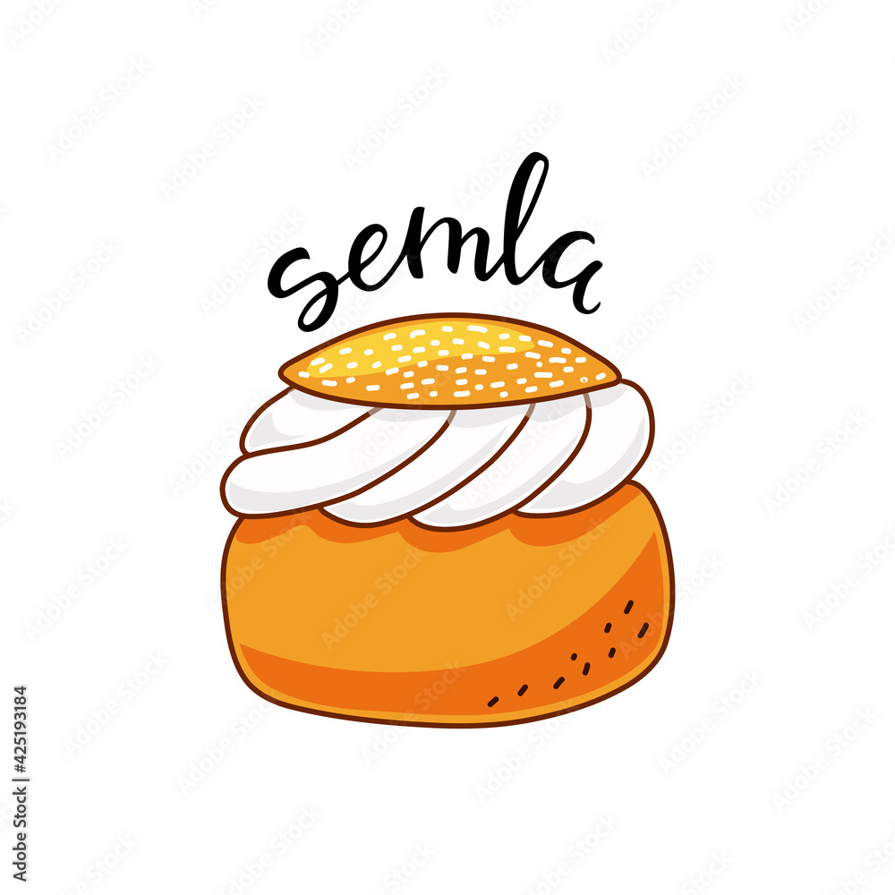 Semla is a traditional sweet bun from Scandinavia and the Baltic ...
