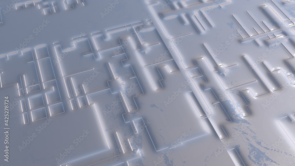 Texture of gray blue hi-tech metal with volumetric protrusions. The ...