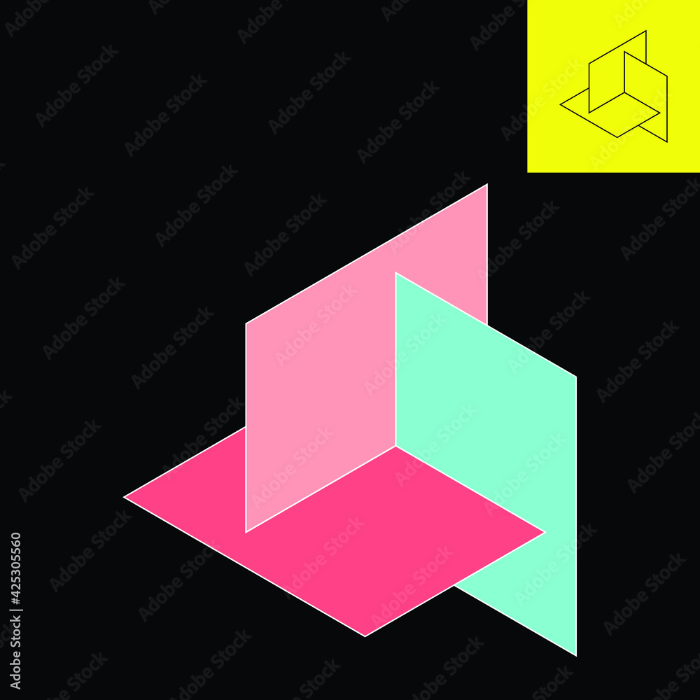 Three Cards Logo in 3D 3d logo depicting three cards to resemble a 3 ...