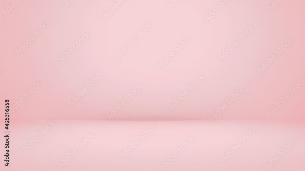 Pink studio wall and floor background. Use as montage for product ...