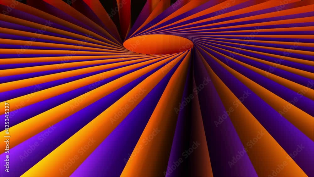 Video „Geometric stripes in 3d render propeller vortex radial rotation ...