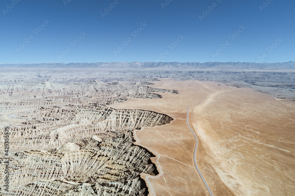 Aerial photography of Zanda soil forest natural scenery Stock Photo ...
