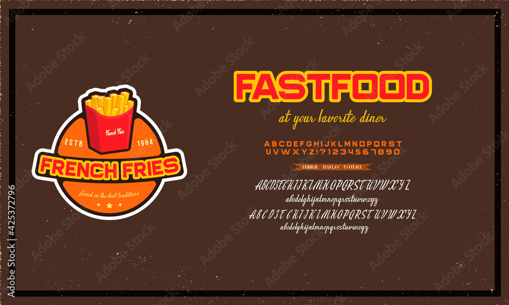 A set of handwritten and hand-drawn fonts. Handwritten calligraphic ...