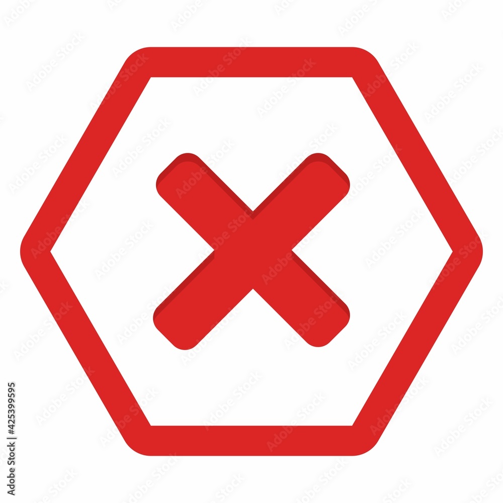 Wrong marks, Cross marks, Rejected, Disapproved, No, False, Not Ok ...