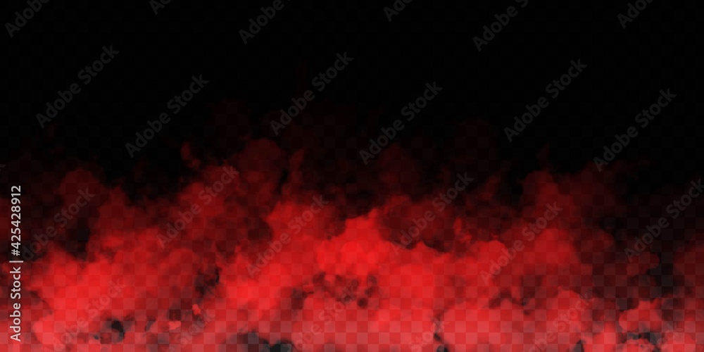 Vector realistic isolated Red Smoke effect for decoration and covering ...
