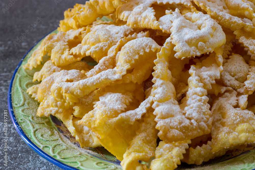 Carrot-flavored fried sheets. Dough of flour and boiled carrots, pulled ...