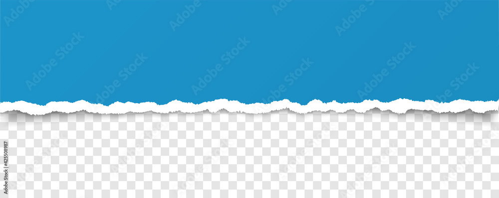 vector blue torn paper with ripped edges with space for your text Stock ...