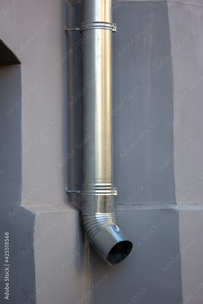 Aluminum gutter box water collector box for roof drainage. Sink ...