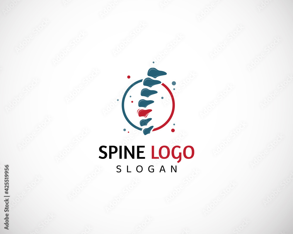 chiropractic logo design template.Human spine symbol for medical logo ...