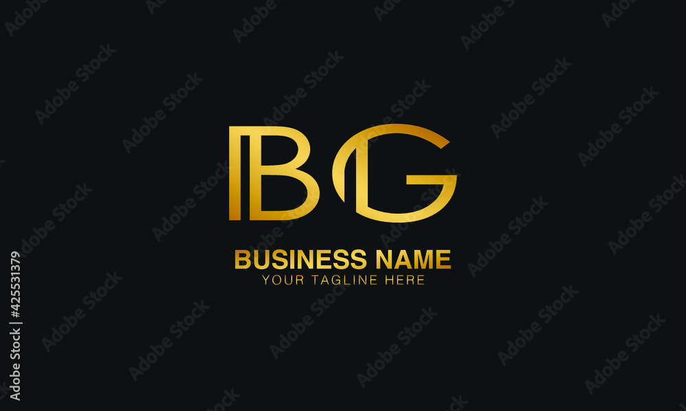 initial logo | BG B G initial based abstract modern minimal creative ...