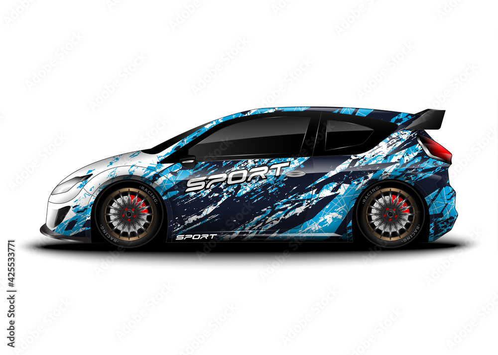 Abstract background racing sport car for wrap decal sticker design and ...