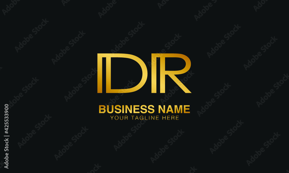 initial logo | DR D R initial based abstract modern minimal creative ...