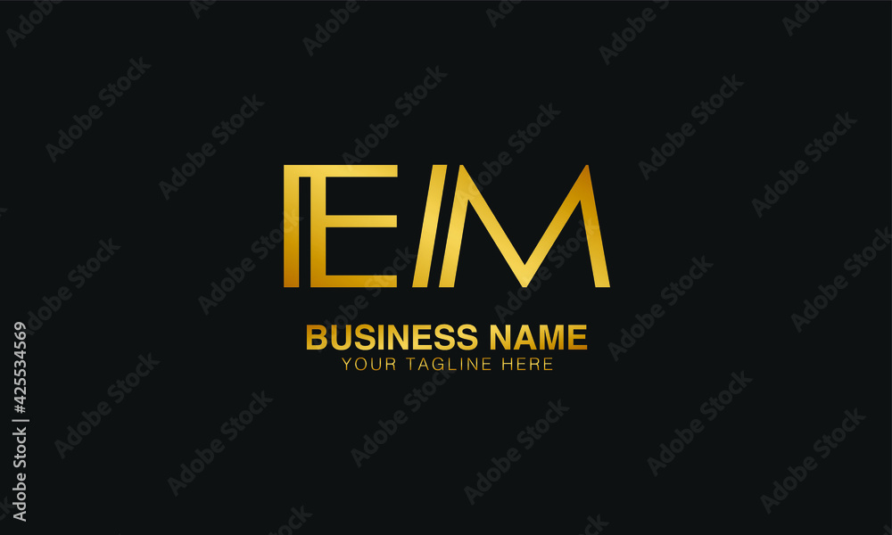 initial logo | EM E M initial based abstract modern minimal creative ...