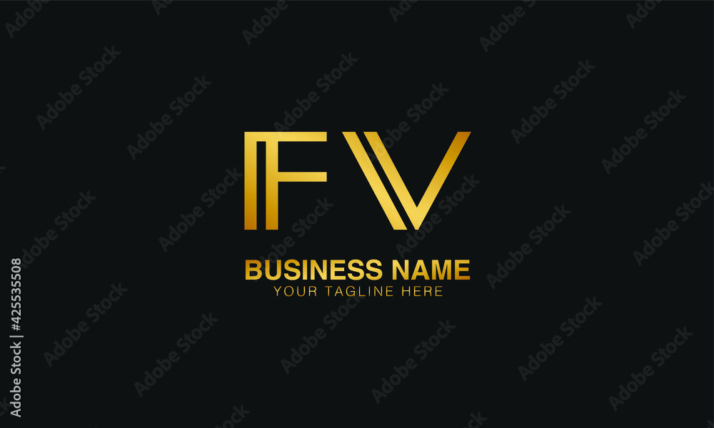 initial logo | FV F V initial based abstract modern minimal creative ...