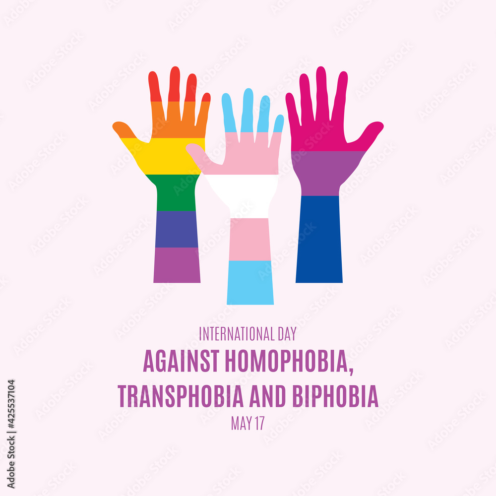 International Day Against Homophobia, Transphobia and Biphobia vector ...
