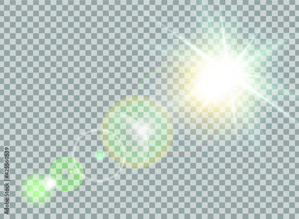 Glow light effect vector. Sparkle with glow light effect. Highlights ...