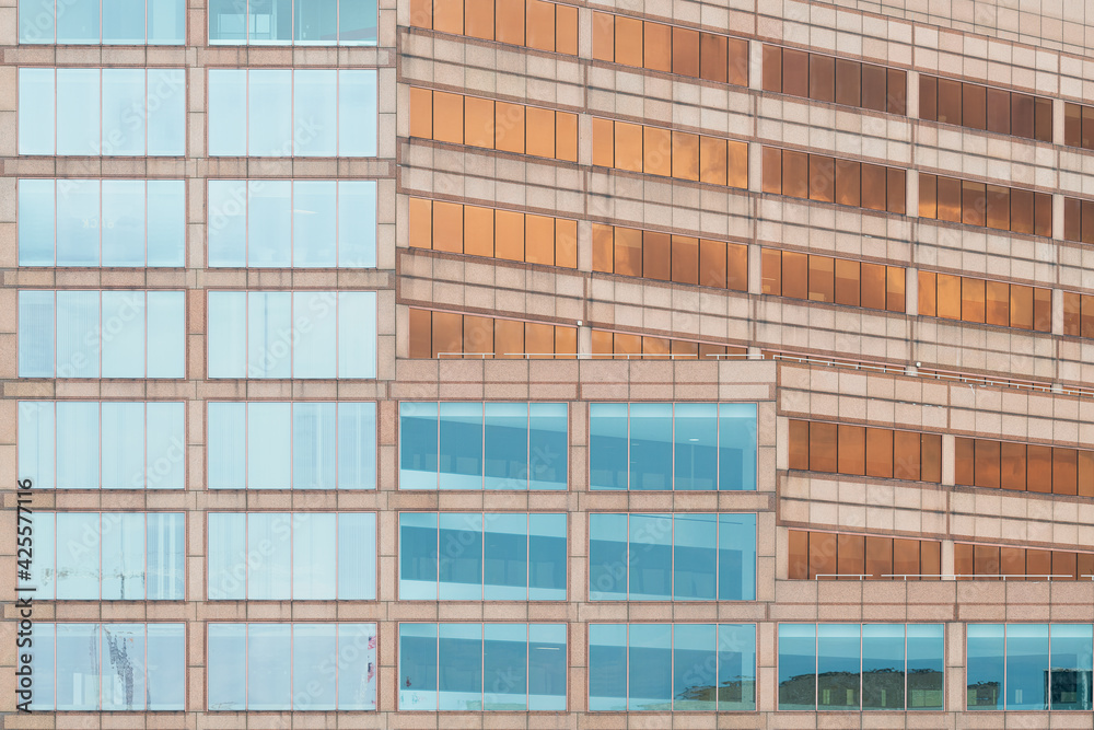 Geometric architectural abstract of the exterior a modern office ...