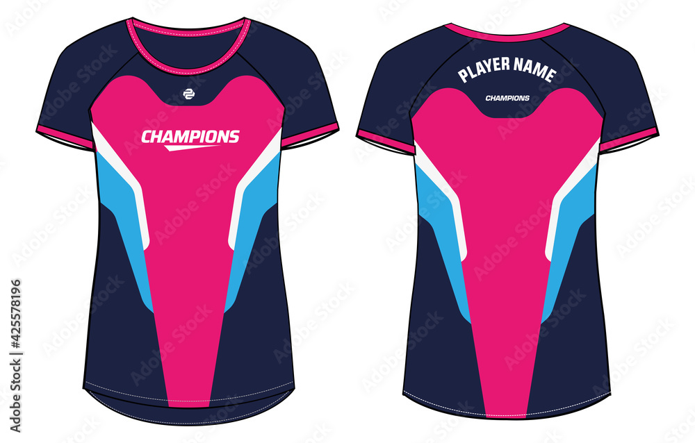 Women Sports Jersey t-shirt design concept Illustration suitable for ...