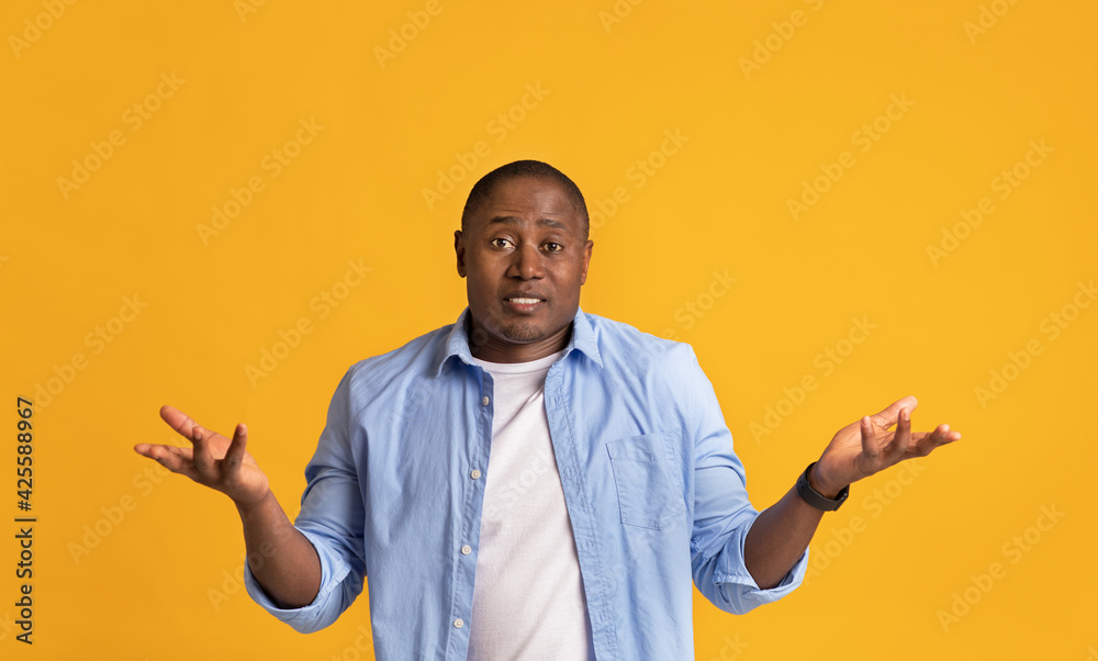 Emotions of confusion, shock and disappointment, facial expression ...