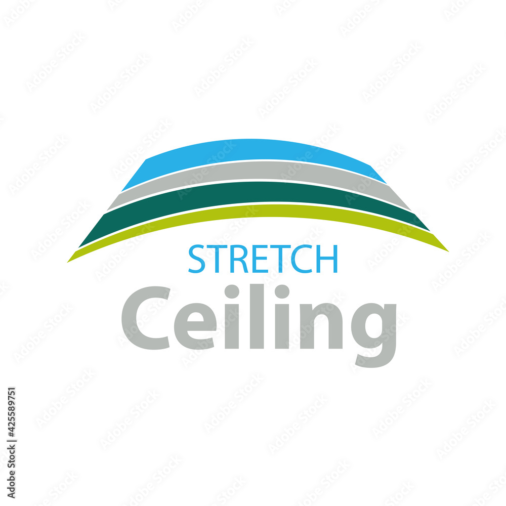 Vector logo concept of ceilings and stretch ceilings. Stock Vector ...