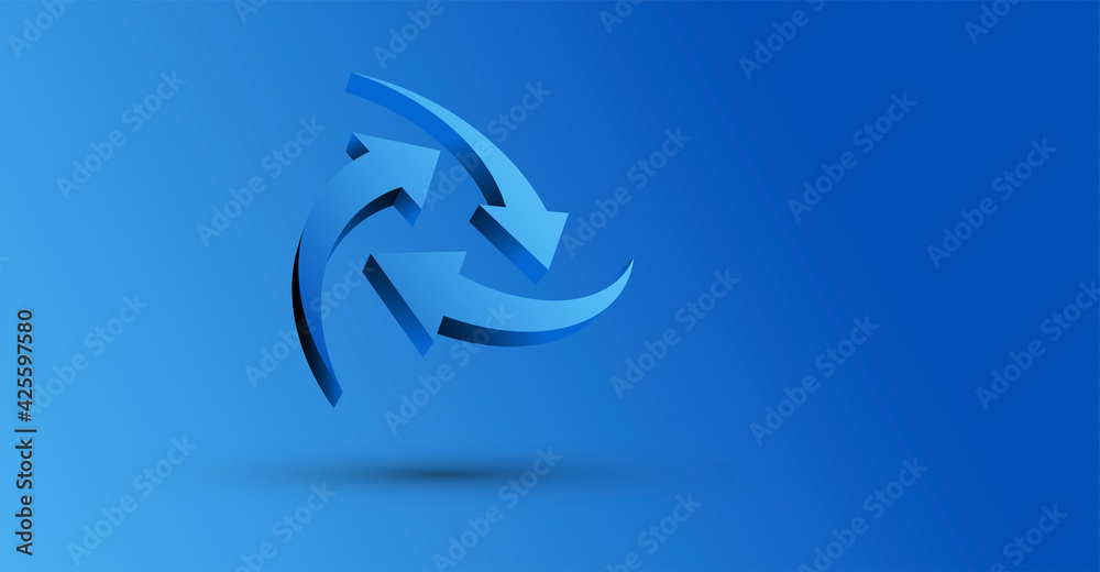 simbolo, icona, frecce, girare, loop Stock Vector | Adobe Stock