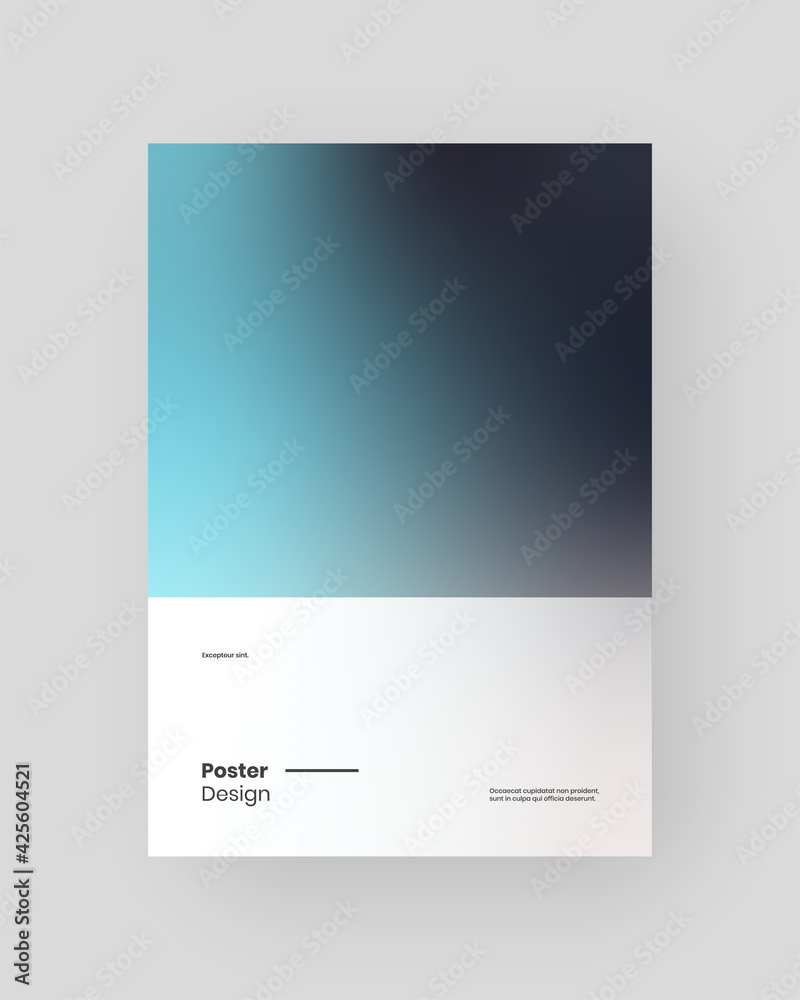 Abstract Placard, Poster, Flyer, Banner Design. Colorful gradients on ...
