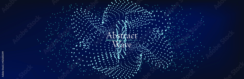 Abstract Music background. Big Data Particle Flow Visualisation ...