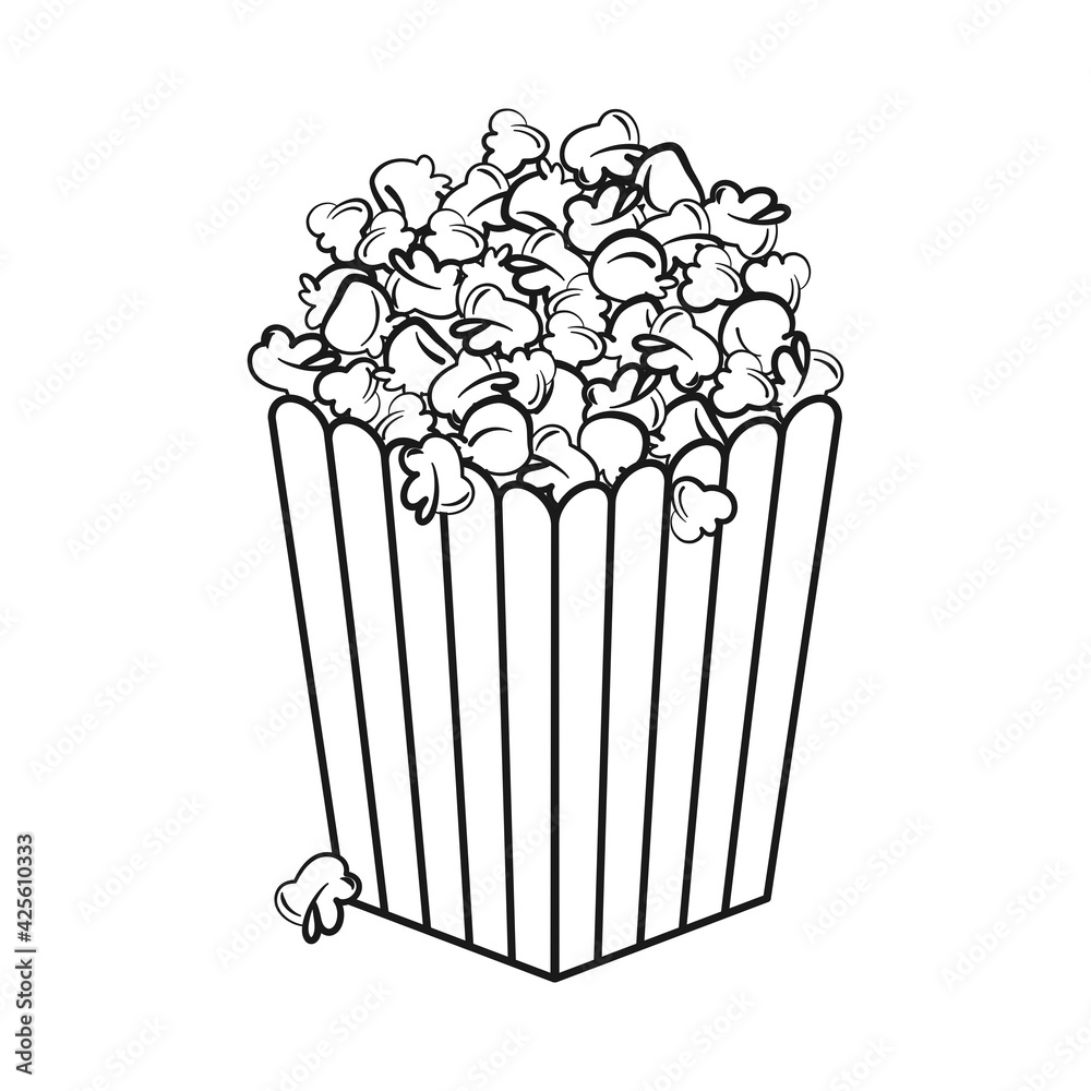 Popcorn Outline