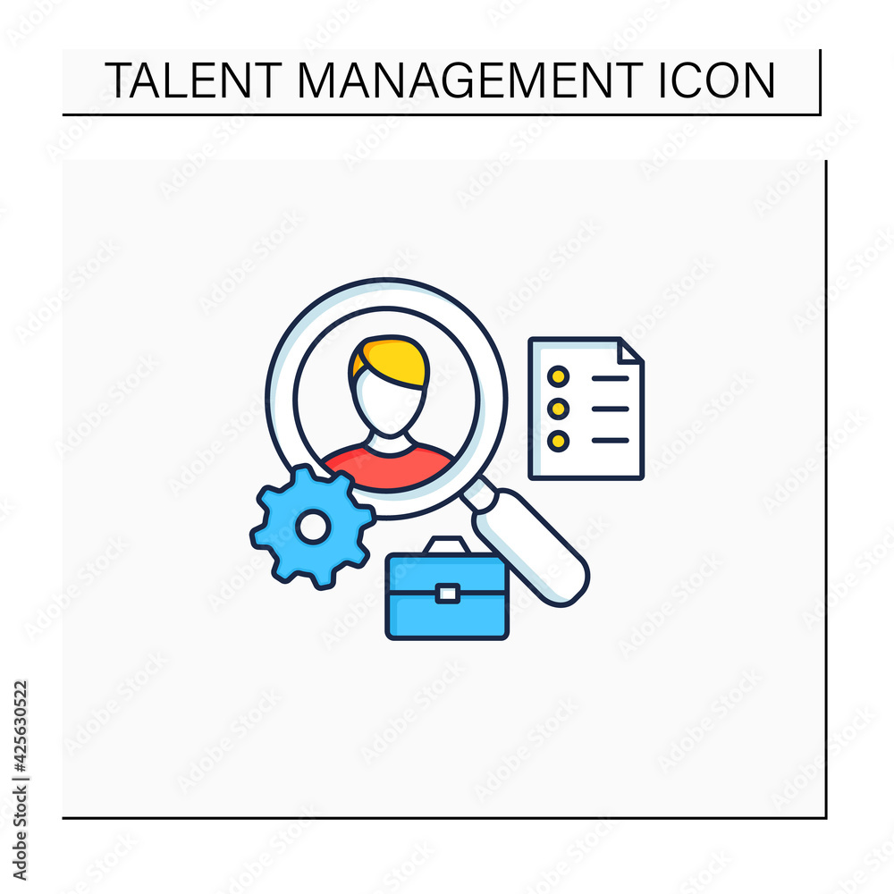 Applicant tracking color icon.Software app automates hiring process ...