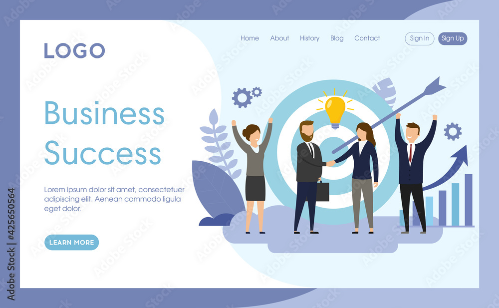 Website Page Template Layout Vector Illustration. Cartoon Flat Style ...