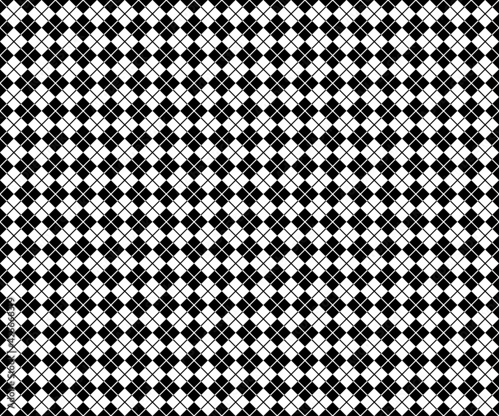 Patrón de cuadrados en blanco y negro con equis interiores en negativo ...