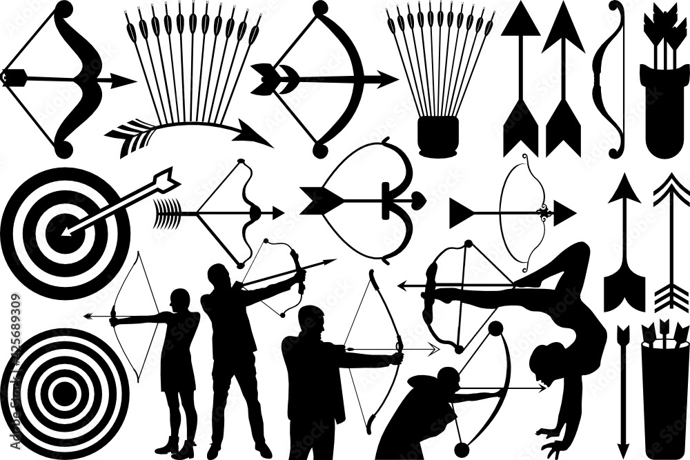 Bow And Arrow SVG Cut Files | Archery Svg | Target Svg | Sports Svg ...