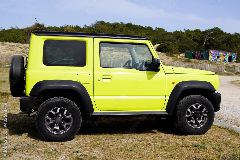 Suzuki Jimny car side view modern 4x4 suv japan vehicle of Japanese ...