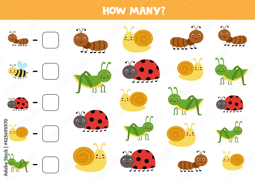 Insect Math Worksheets
