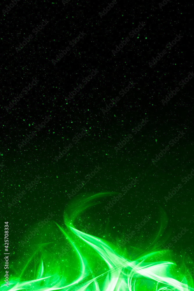 Dramatic green fire flame border frame Stock Photo | Adobe Stock