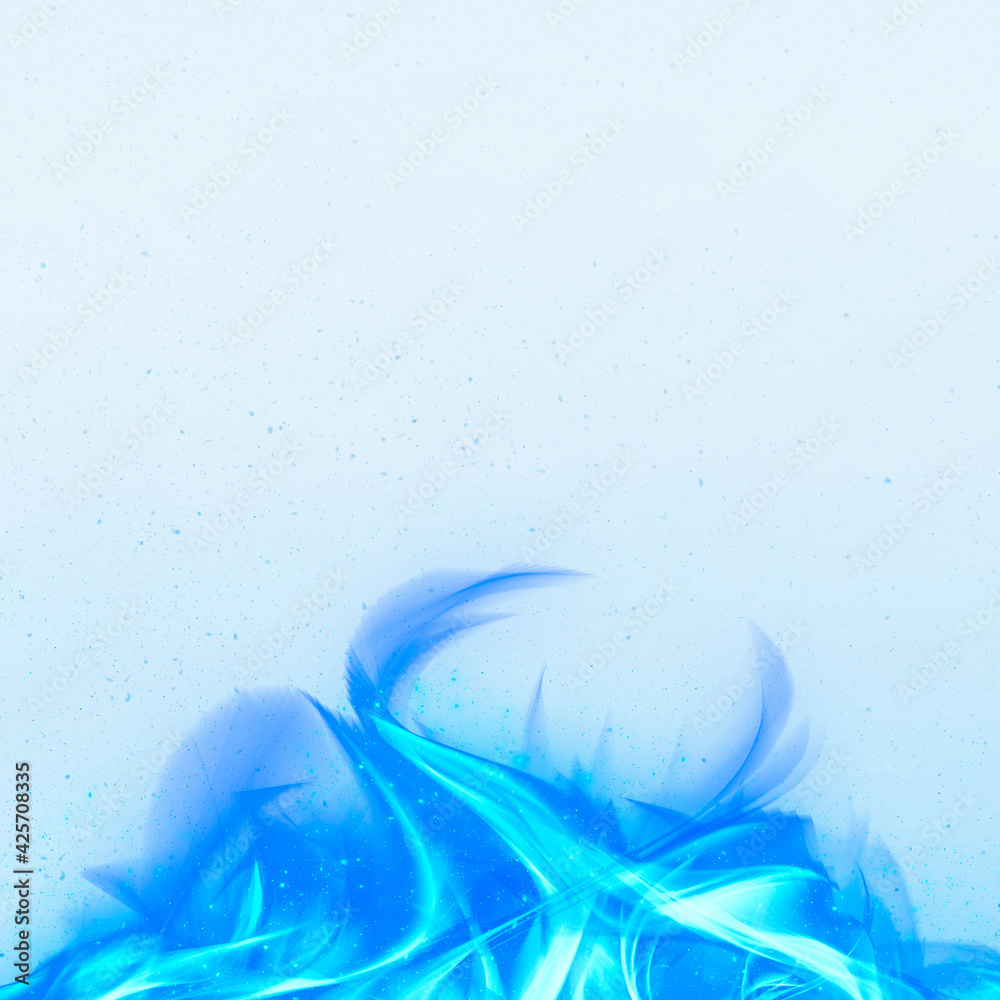 Retro blue fire flame border frame Stock Photo | Adobe Stock