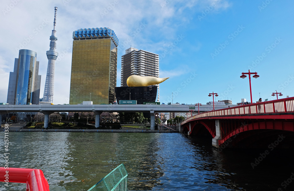 Exterior architecture and building design at Asahi beer hall (Breweries ...