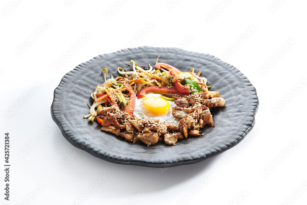 Teppan japanese cuisine - Teppanyaki Chicken with Egg and Vegetables ...