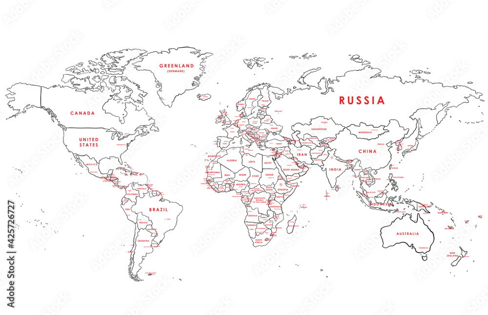 Freehand drawing world map sketch on white background. Stock Vector ...