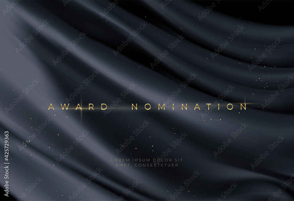 Awarding the nomination ceremony luxury black wavy background with ...