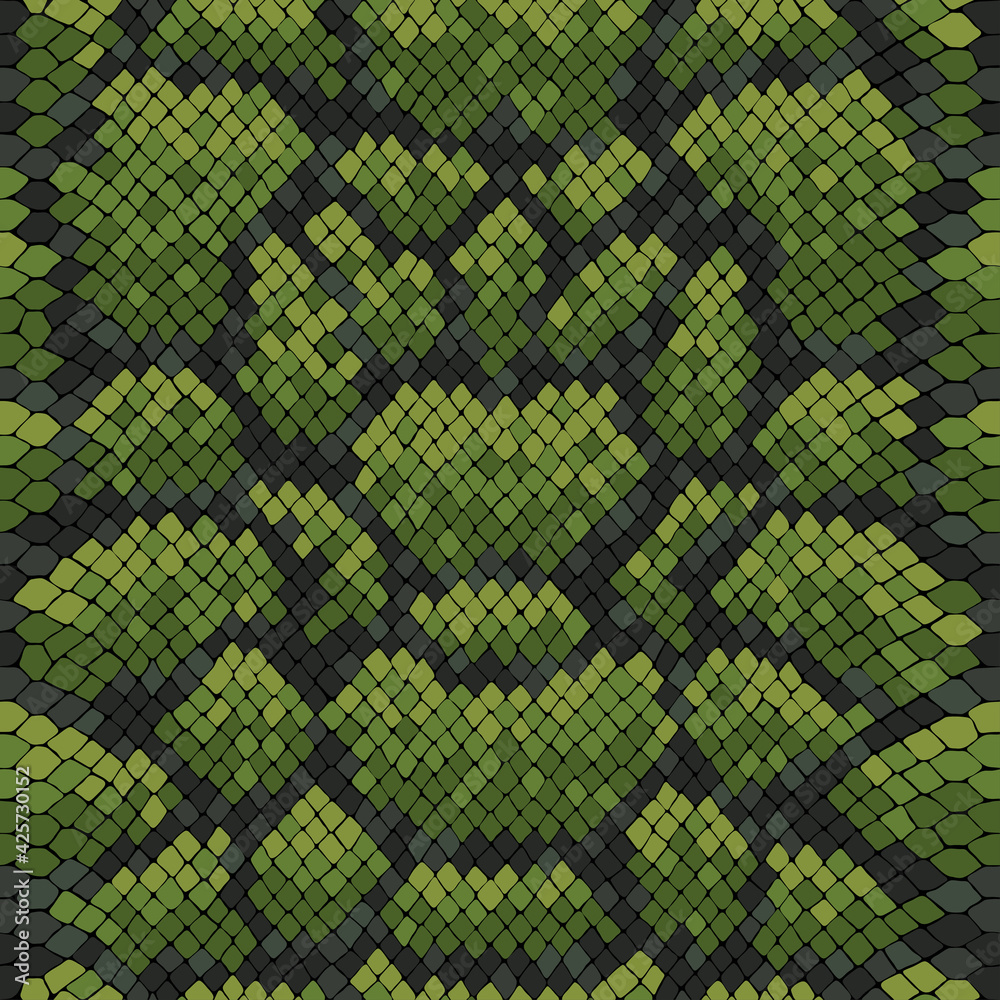 Vector snake skin, reptile camouflage pattern for fabric design. Animal ...